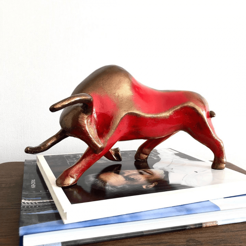 Toro decorativo (Toro español con terminaciones doradas) – Mafita Deco ...